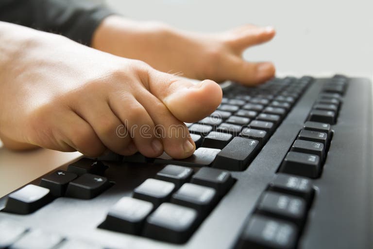 Foot typing stock image. Image of innovation, barefoot - 10336867