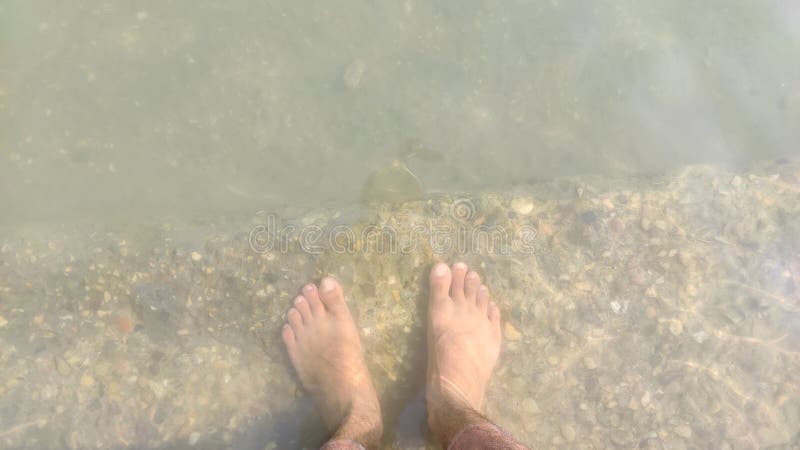 Foot under water in River stock photo. Image of blue - 238013986