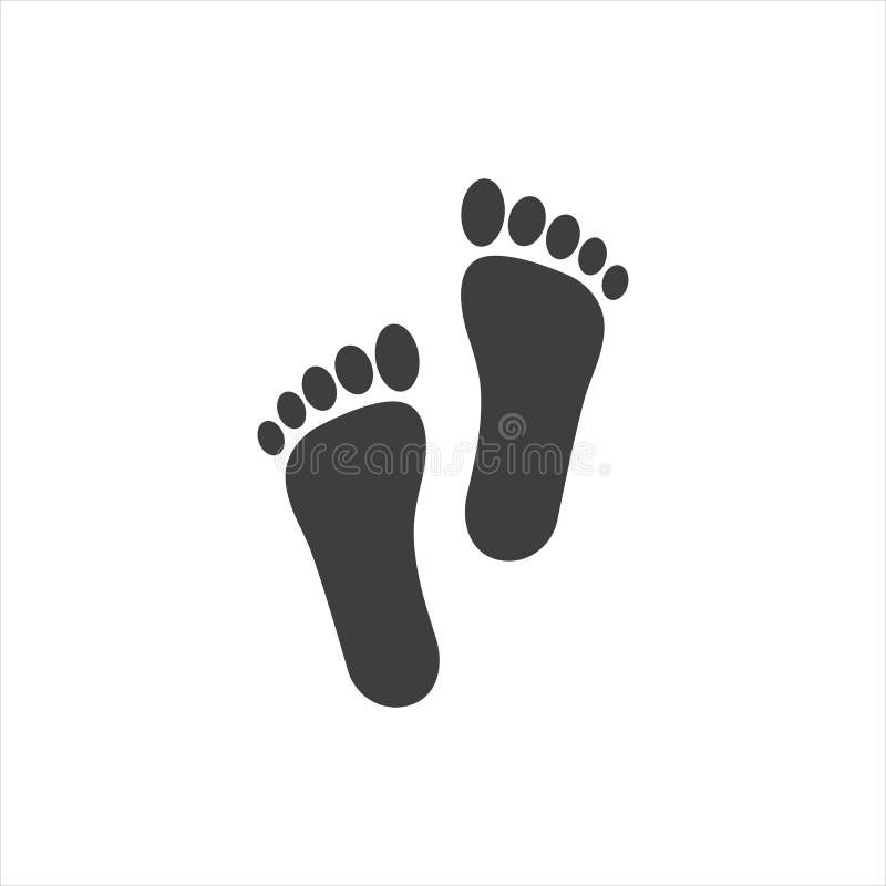 Foot Vector Icon, Flat Design Vector Icon EPS10 Stock Illustration ...