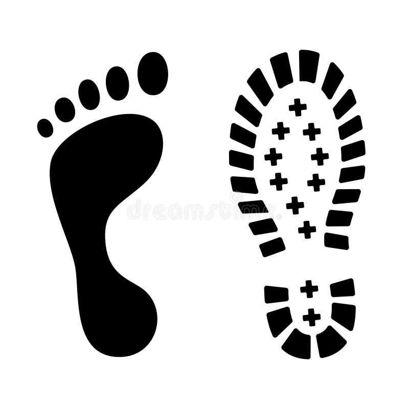 Water Spa Foot Steps Footprints of Drops Stock Vector - Illustration of ...