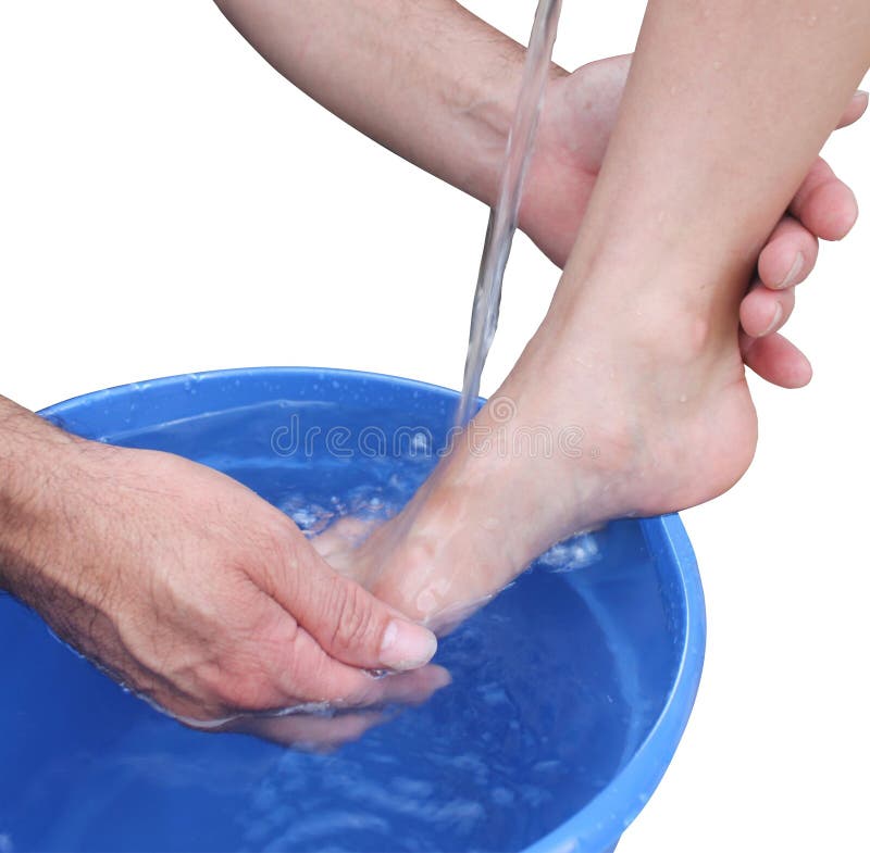 Foot Washing Blue Basin stock image. Image of sacred - 286278657