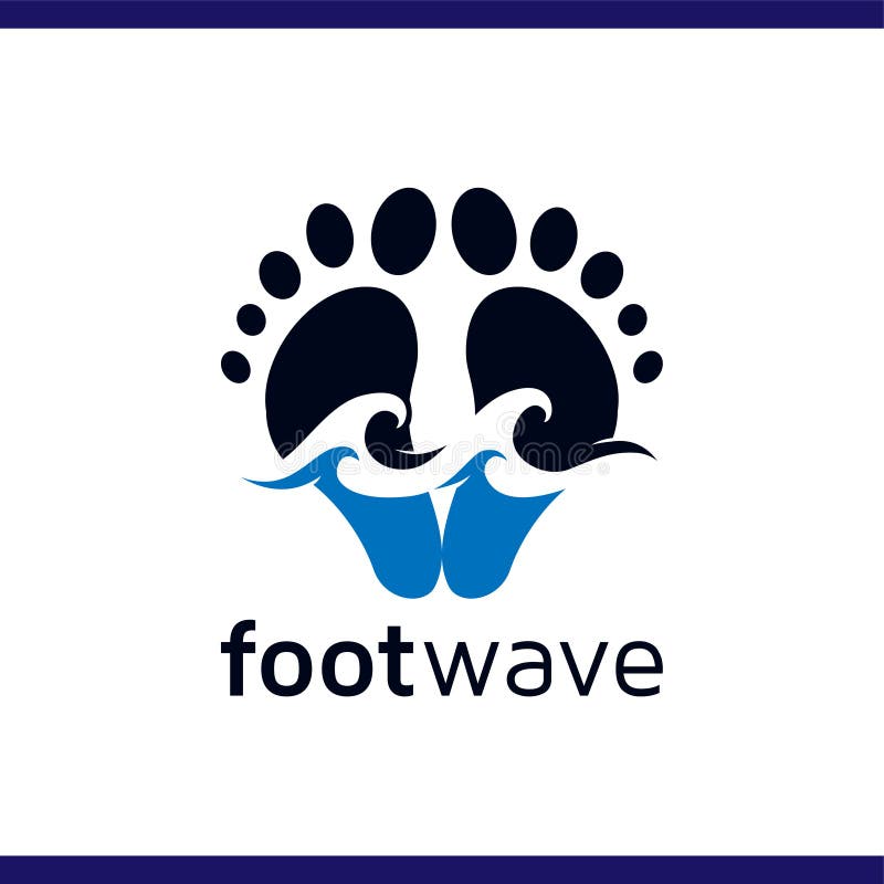 Foot and Wave Logo Vector Element. Foot Logo Template Stock Vector ...