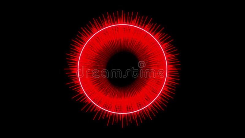 Circles Radial Patterns Audio Reactive S Red Animation Loop Stock Video ...