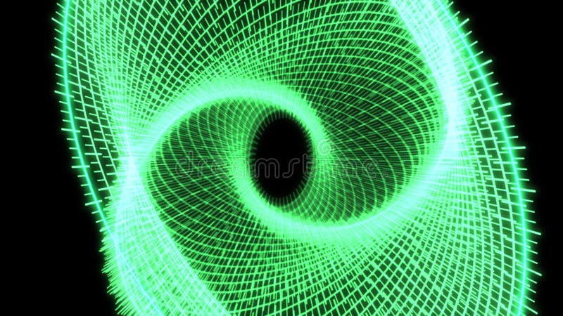 3D Geometric Patterns Radial Audio Reactive Core Green Animation Loop ...