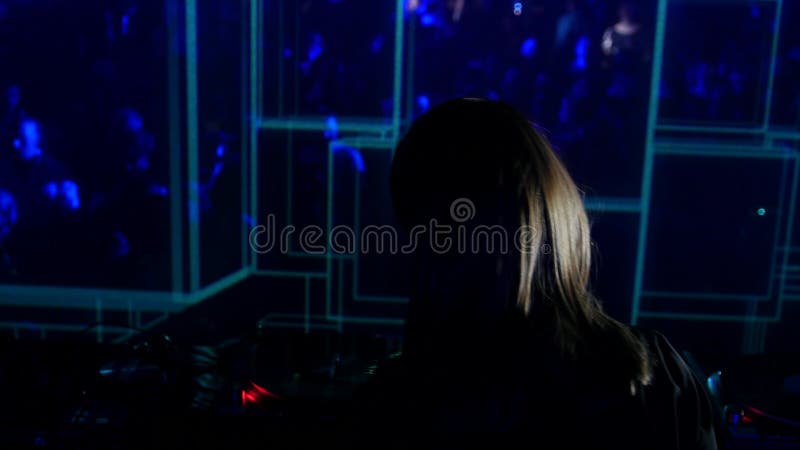 Footage of a Female DJ Scratching on the Disk Stock Video - Video of ...