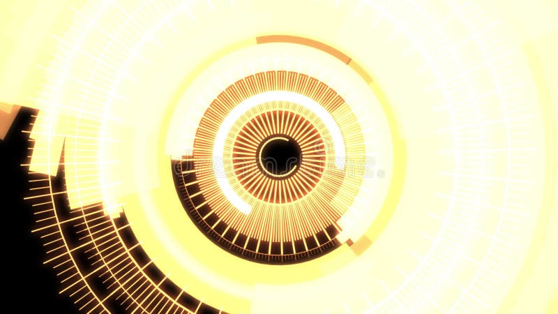 HUD Arc Offset C Yellow VJ Loop Animation 06 Stock Footage - Video of ...
