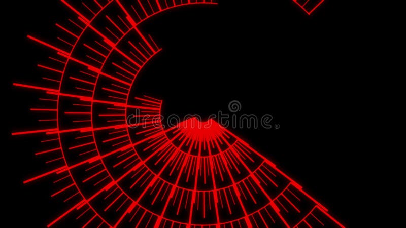 HUD Radial Patterns Speedometer Audio Reactive L Red Animation Loop ...