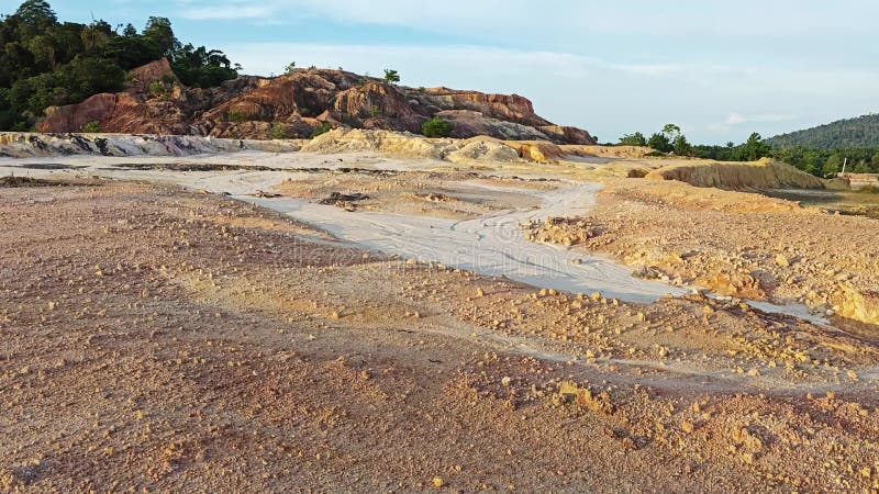 Landscape Scene of the Soil Texture and Pattern Around the Limestone ...