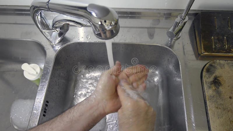 Proper Hand Washing Technique at a Sink Stock Footage - Video of sink ...