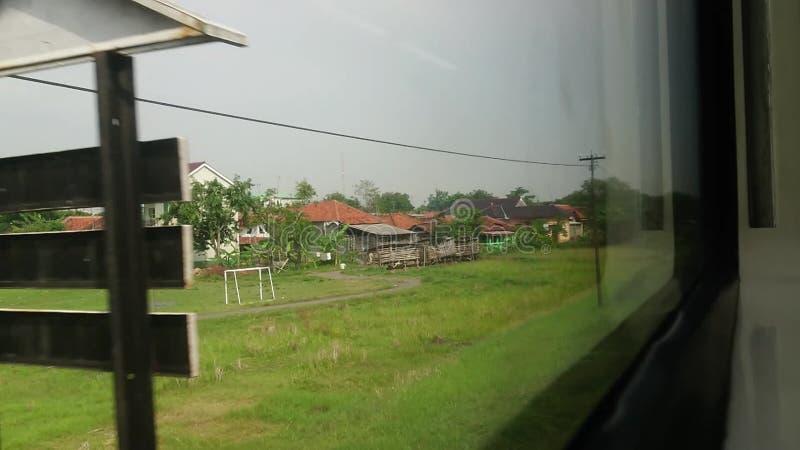 Footage Rice Field, Mountain, Forest, Railroad Track, View from Window ...