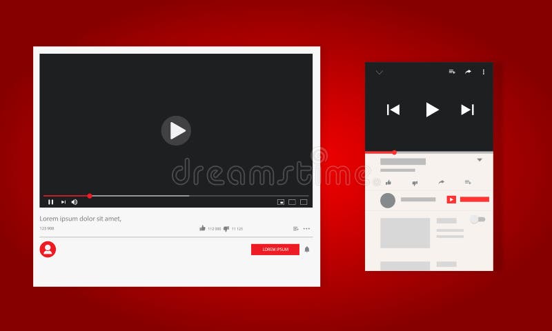 Footage Template . Layout Video Player. Layout Video Content. Content ...