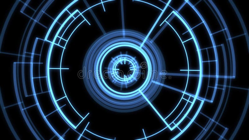 VJ Loop Circle Radial Geometric Patterns Blinking Blue Fast Animation ...