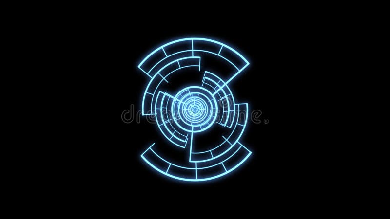 VJ Loop Circle Radial Geometric Patterns Blinking Blue XL Animation ...