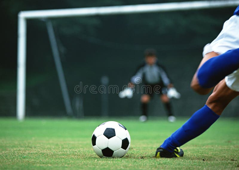 Soccer - Football Player Juggling in Red Stock Photo - Image of ...