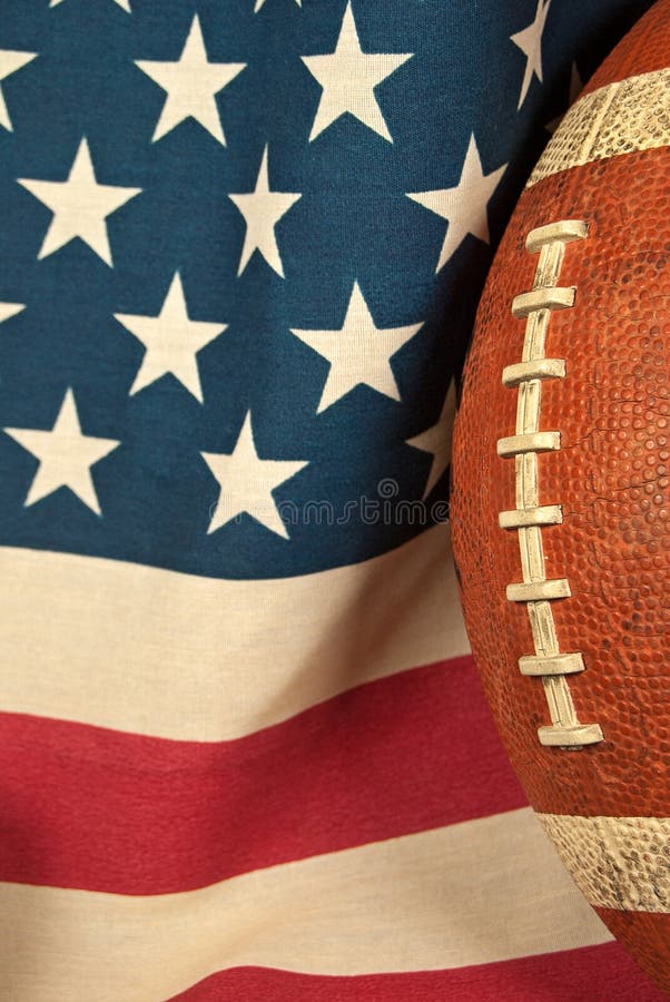 Football on American flag stock photo. Image of white - 34488776