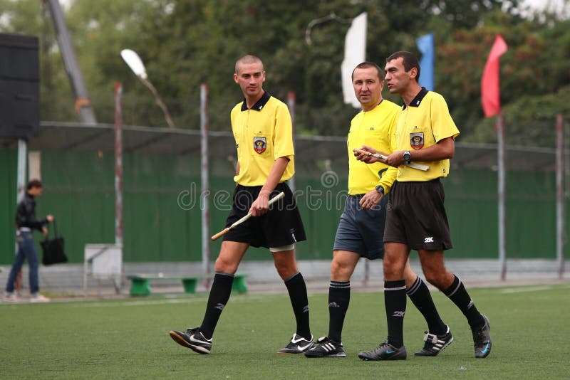 Football arbitrators editorial photo. Image of motion - 18499261