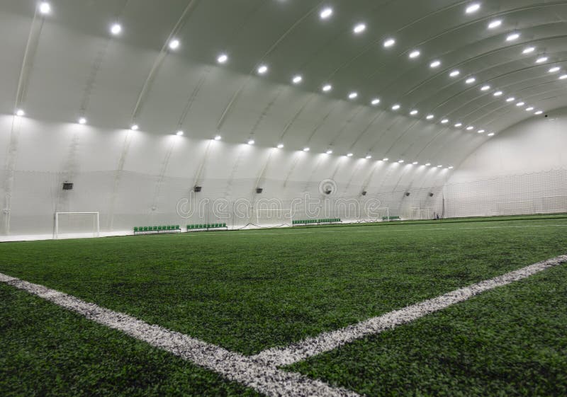 Football Arena, with Artificial Grass, with Copy Space. Stock Photo ...