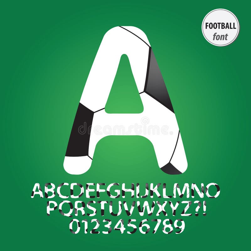 Soccer Alphabet and Numbers Set Stock Vector - Illustration of letter ...
