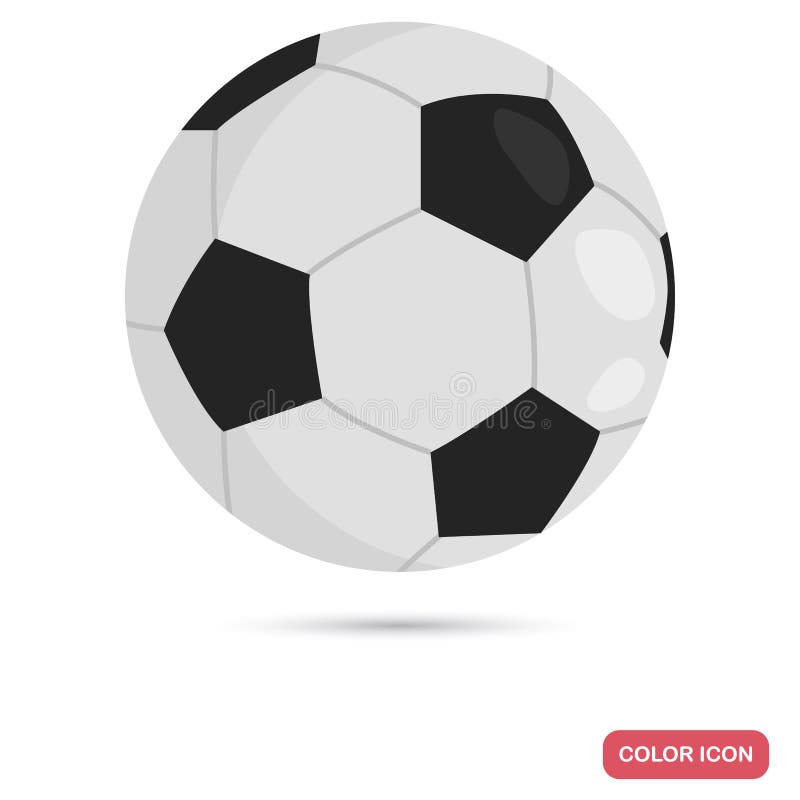 Football Ball Color Flat Icon for Web and Mobile Design Stock Vector ...