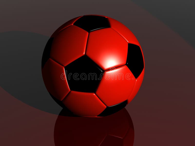 Football ball red stock illustration. Illustration of fast - 7082326
