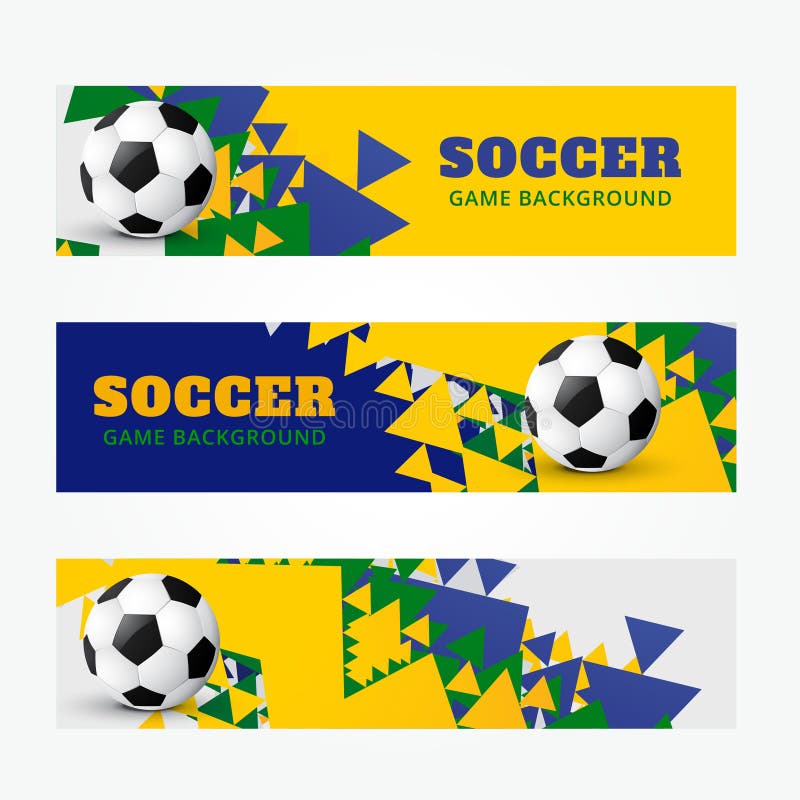 Football banners set stock vector. Illustration of abstract - 41919426