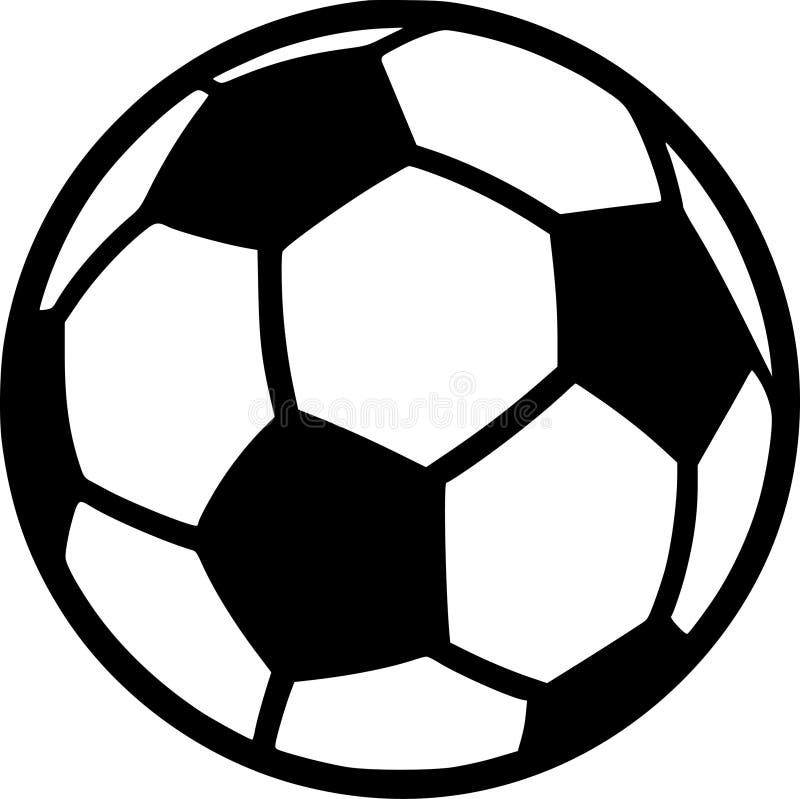 Football - Black and White Vector Illustration Stock Vector ...