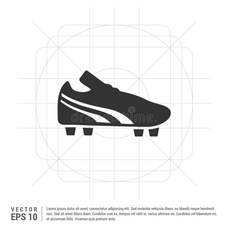 Football Boot Icon Search Glass with Gear Symbol Icon Template Stock ...