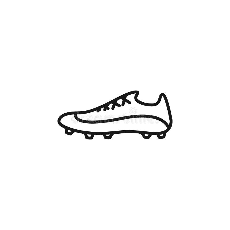 Football Boot and Ball Vector Illustration, Hand Drawing Doodle Stock ...