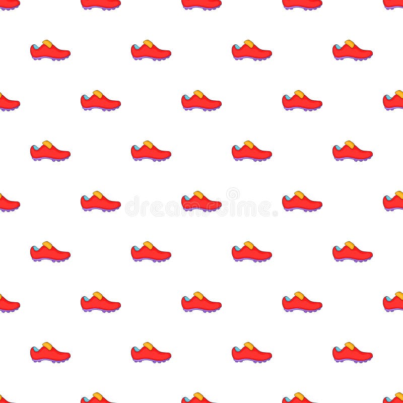 Football Boots Pattern, Cartoon Style Stock Vector - Illustration of ...