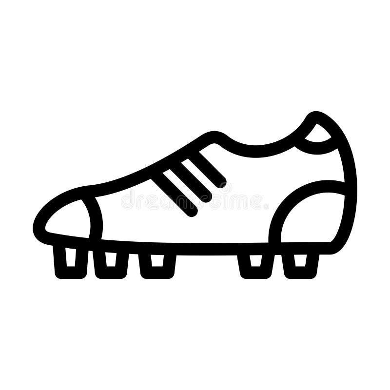 Football Boots Vector Thick Line Icon for Personal and Commercial Use ...