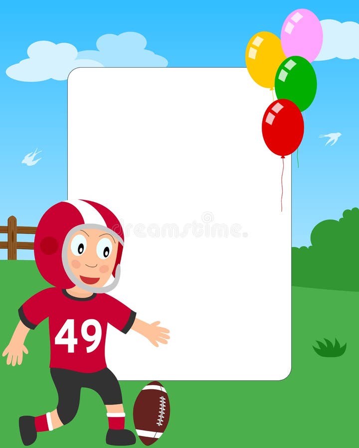 Football Boy Photo Frame stock vector. Illustration of drawing - 13045261