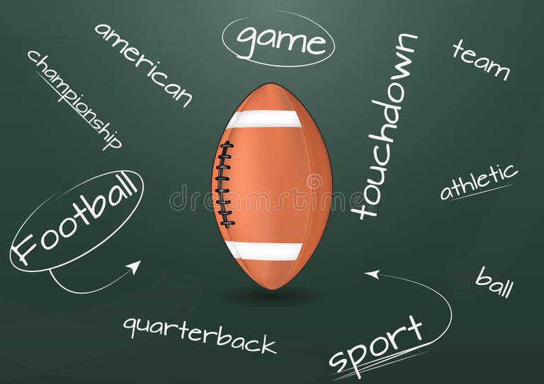 Football chalkboard stock vector. Illustration of communication - 28333998