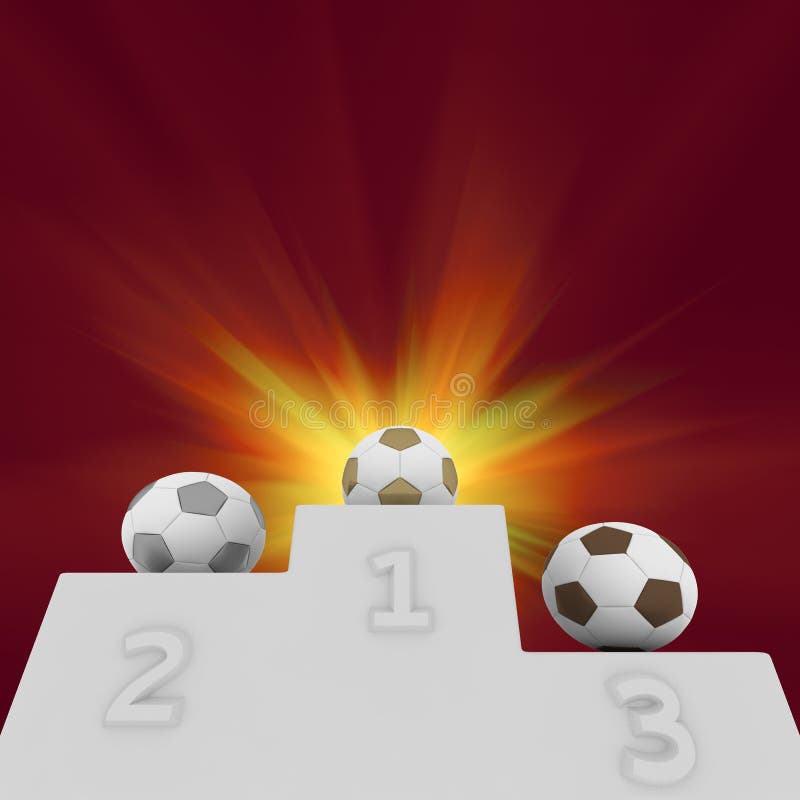 Soccer Balls Winners Podium Stock Illustrations – 9 Soccer Balls ...