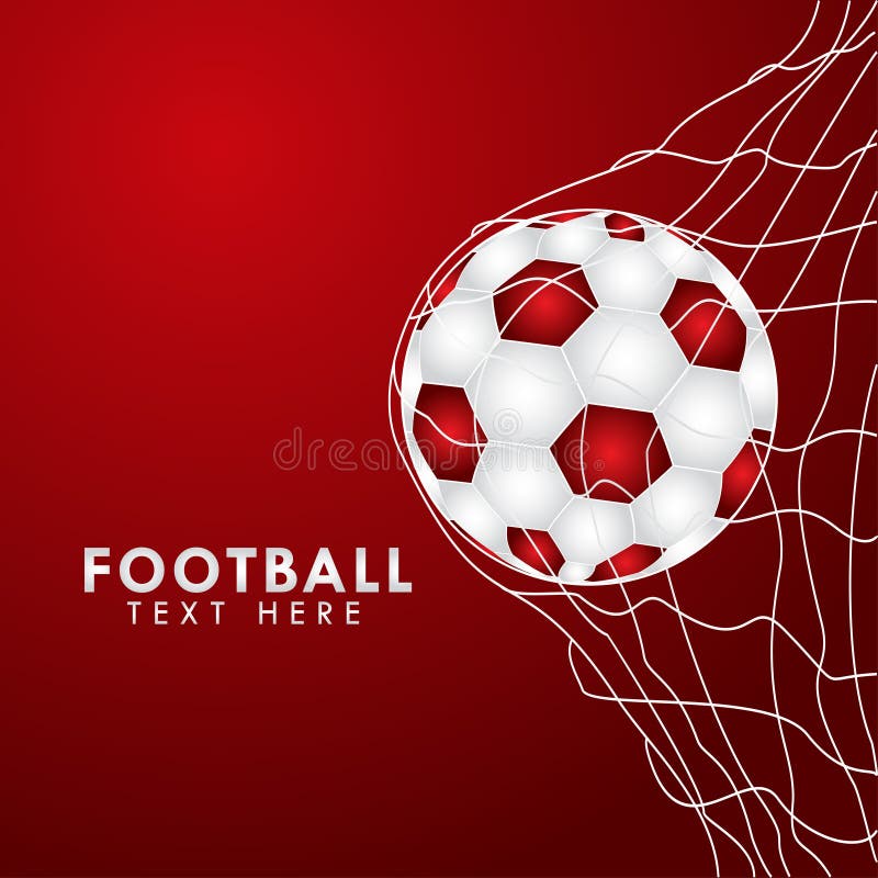 Football Championship Background Vector Design with Ball in the Net ...