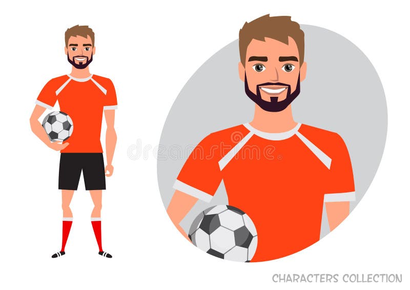 Football Character. Soccer Player Stock Vector - Illustration of ...