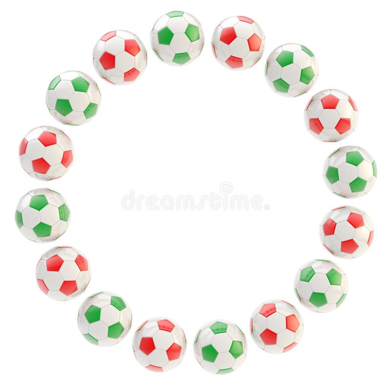 Soccer Football Green Frame Isolated Stock Vector - Illustration of ...