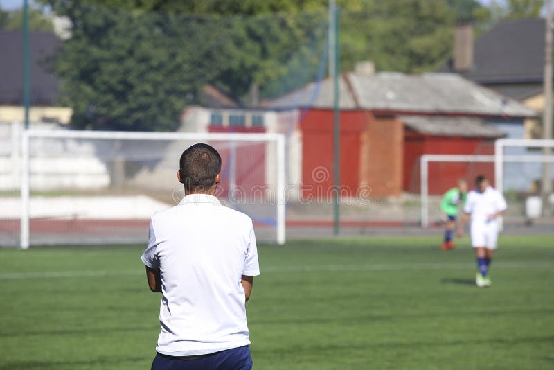 Football Coach Watching the Match Editorial Stock Photo - Image of ...