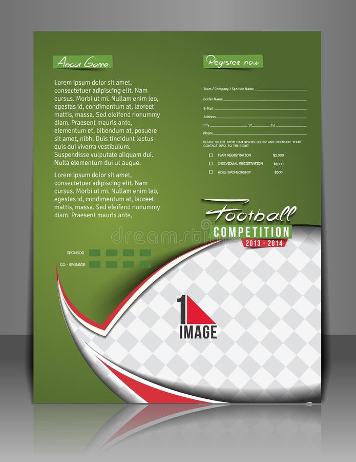 Football Competition Flyer stock vector. Illustration of icon - 53384649