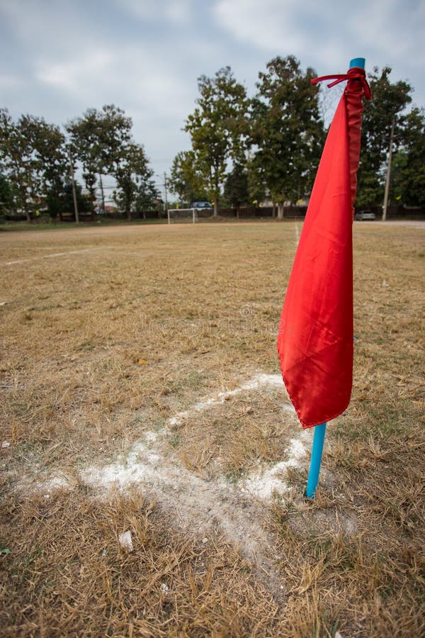 Football corner flag stock image. Image of closeup, border - 49286801