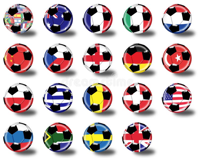 Football countries set stock illustration. Illustration of competition ...