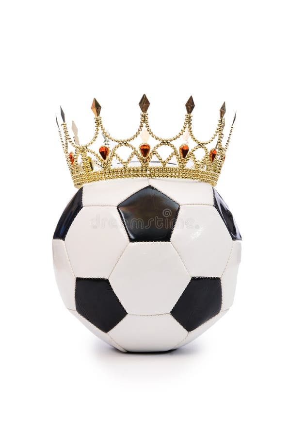 Football with crown stock photo. Image of crowning, cutout - 28031380
