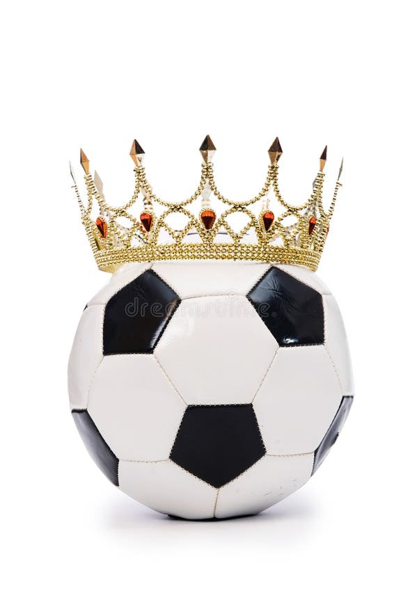Football with crown stock photo. Image of majesty, background - 28695406