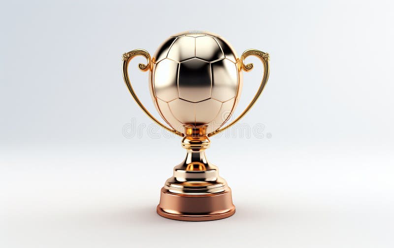 Football Cup Trophy Clear Background -Generative Ai Stock Illustration ...