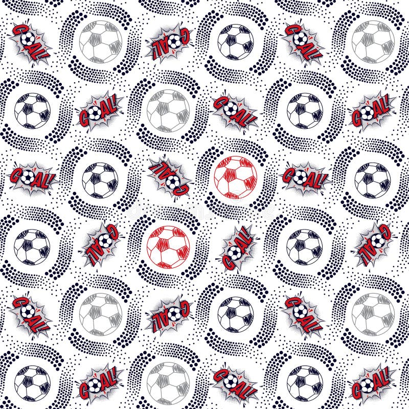 Decorative Football Pattern Circular Design for Textile Print Stock ...