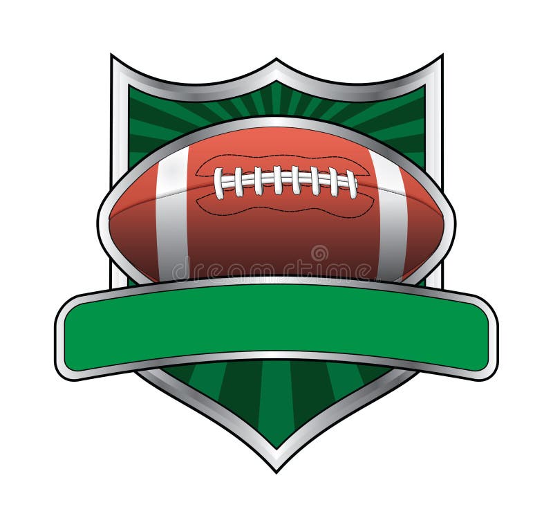 Football Design Shield Emblem Stock Vector - Illustration of shield ...