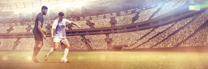 Composite Image of Football Duel Stock Image - Image of male, match ...