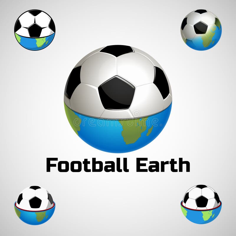 Football Earth Sketch Blackboard Stock Illustration - Illustration of ...