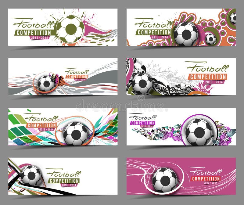 Football Event Banner stock vector. Illustration of football - 53421896