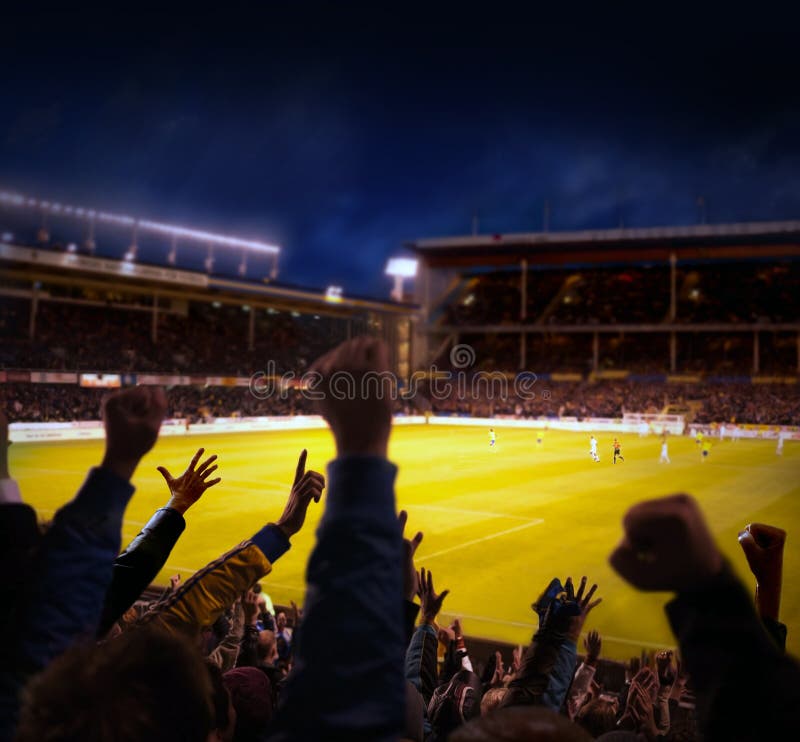 Football, Soccer Fans Support Their Team and Celebrate Stock Image ...