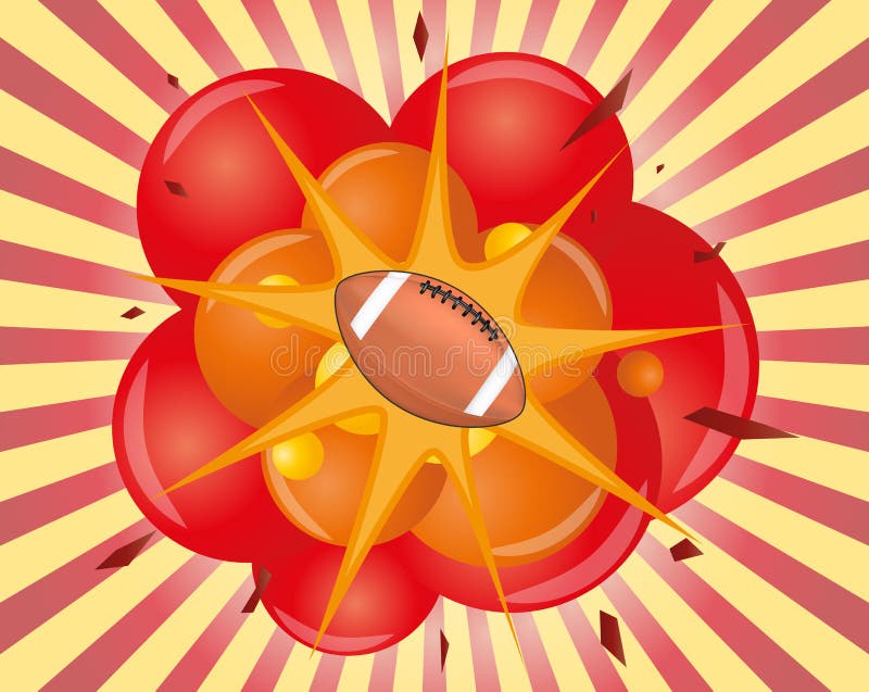 Football explosion stock vector. Illustration of danger - 50264019